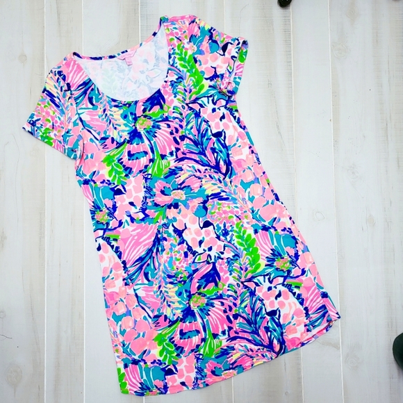 Lilly Pulitzer | Dresses | Lilly Pulitzer Womens Dress Large Pink Gumbo ...